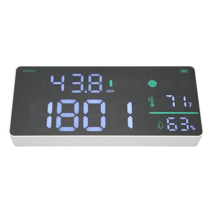 Sonomètre Mural FDIT - Compteur de décibels 4 en 1 - Écran LED 11 po ...