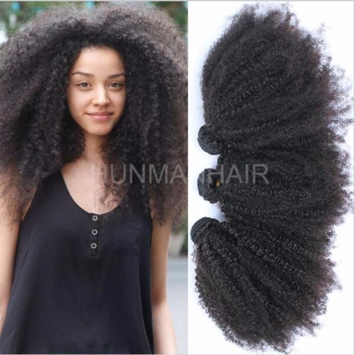 3 Tissages cheveux Indien remy hair afro kinky curly cheveu indian ...