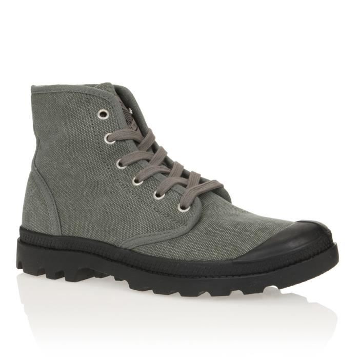 PALLADIUM Baskets Pampa Hi Homme Gris - Cdiscount Chaussures