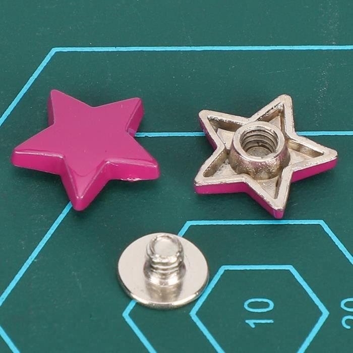 Rivets en forme d'étoile - PWSHYMI - 12 mm - Alliage de zinc ...