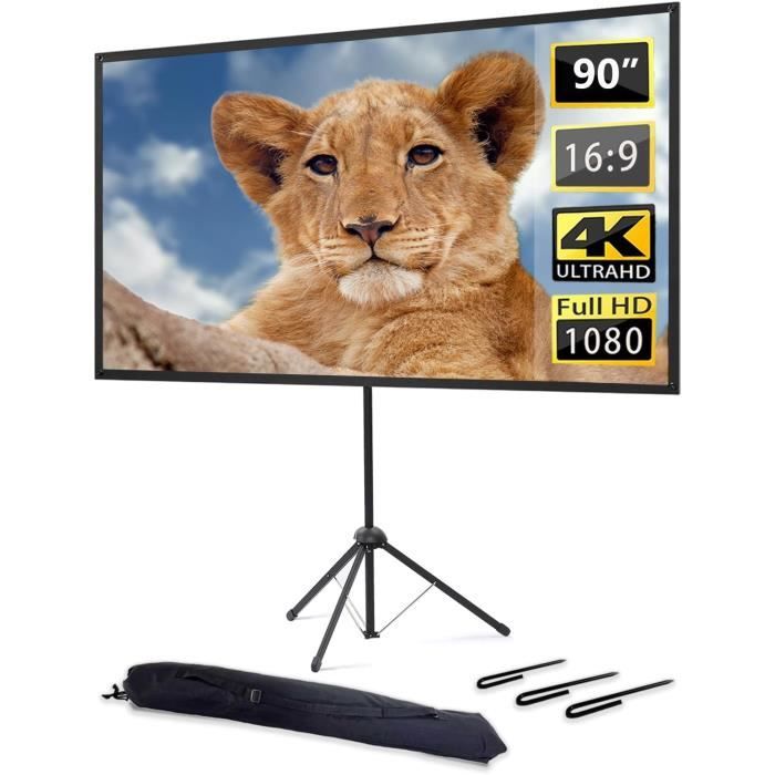 Écrans De Projection Sur Pied, Écran De Projection Portable 90 Pouces ...