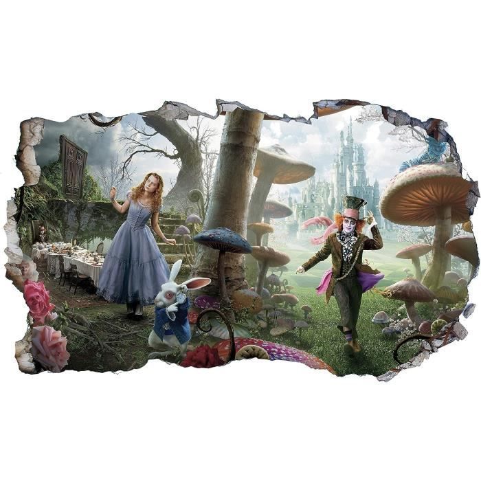 V003 Sticker Mural Alice Au Pays Des Merveilles V201 Alice Au Pays Des ...