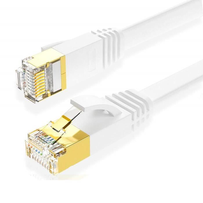 Cat 7 Plat Câble Ethernet, Réseau Rj45 Haut Débit 10Gbps 600Mhz Sftp ...