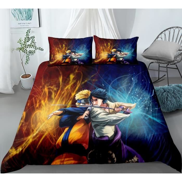 Parure de lit Itachi Sasuke Kakashi Comfy Naruto Akatsuki Shippuden 140 ...