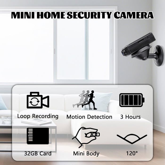 Mini Caméra Espion,Camera Discrete 1080P avec Enregistrement Vidéo et ...