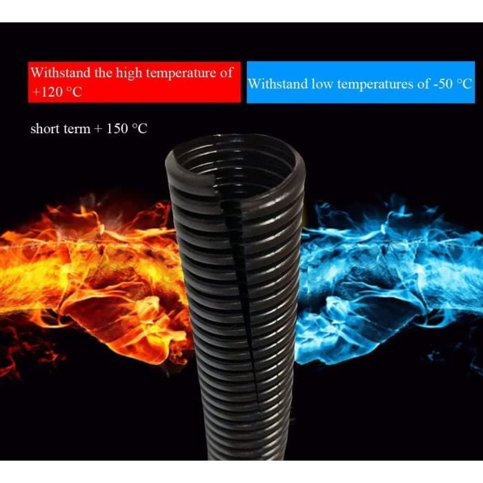 Gaine Annelée Fendue Automobile (21 Mm X 50 Mètres) Buse De Protection Des Câbles[L6150 ...