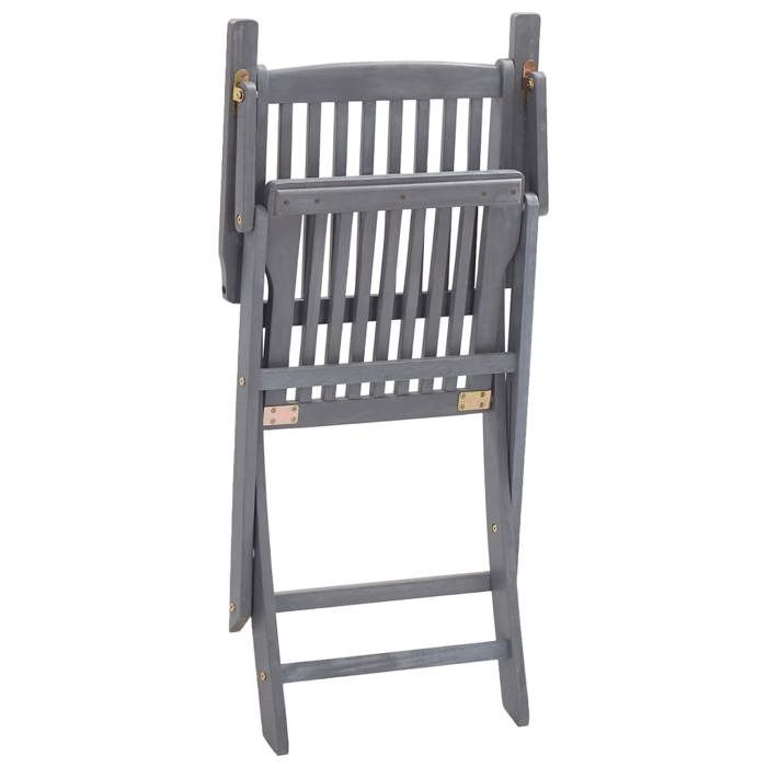 "SWEETY" Chaises pliables d'extérieur lot de 2 et coussins Bois d ...