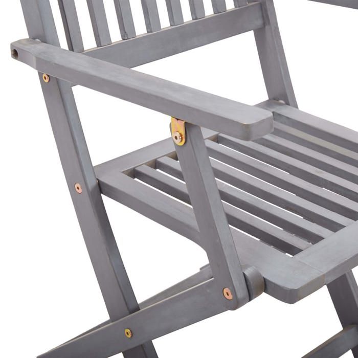 "SWEETY" Chaises pliables d'extérieur lot de 2 et coussins Bois d ...