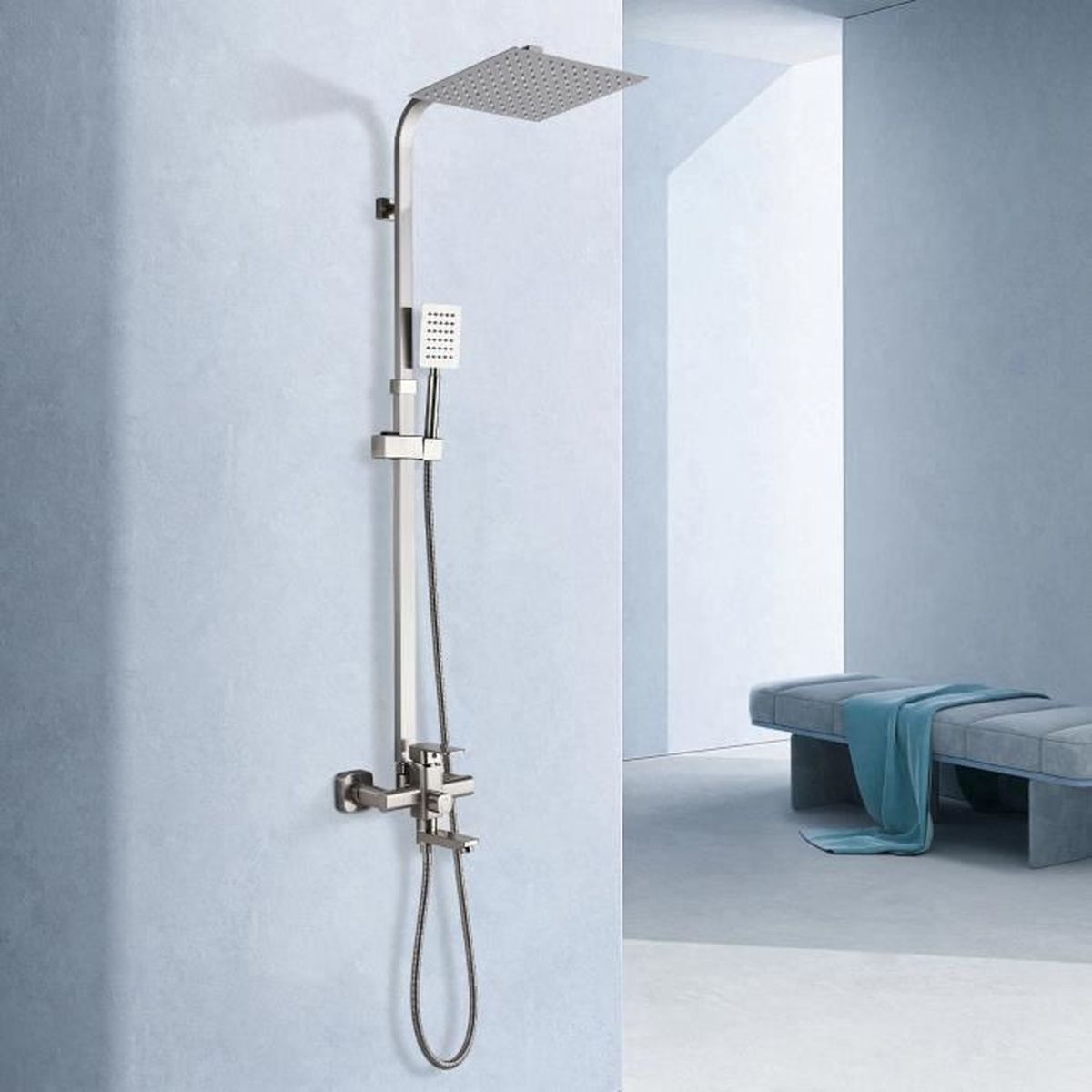 JULLYBATHEVY Colonne de Douche - Set Kit de Douche - Pomme de Douche ...