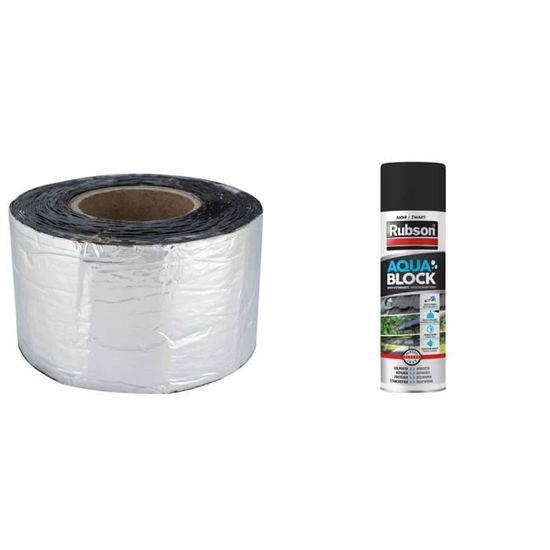 06271 Bande étanchéité en Alu-Bitume 10 cm x 10 m Rubson Aquablock ...