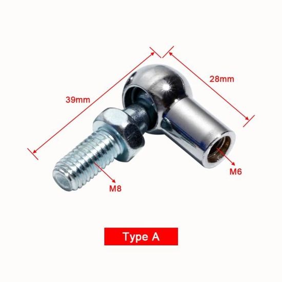 Connecteurs de ressort à gaz M6-M8, filetage mâle, embout de tige ...