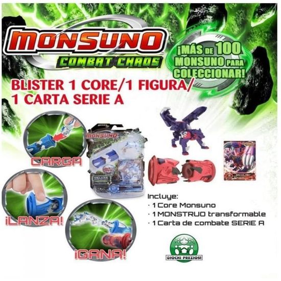 Monsuno - Blíster 1 Core/1 Figura/1 Carta Serie A (Giochi Preziosi ...