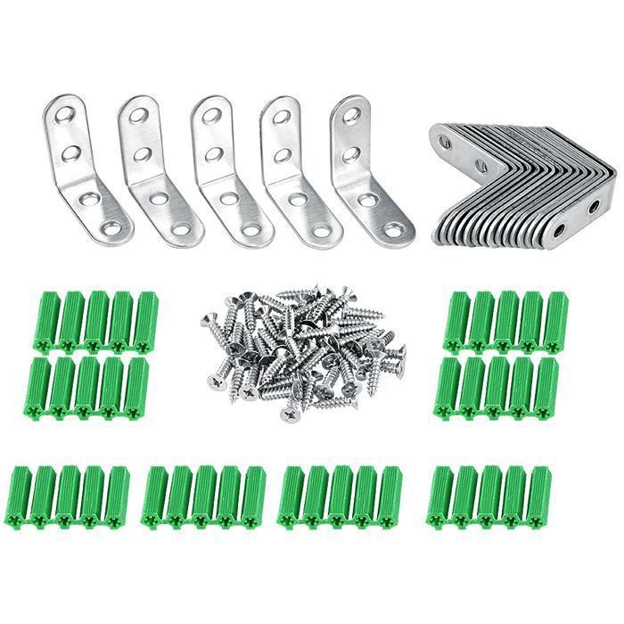 Équerre de Fixation,20 Pcs Support d'angle INSOUR Droit en forme de L ...