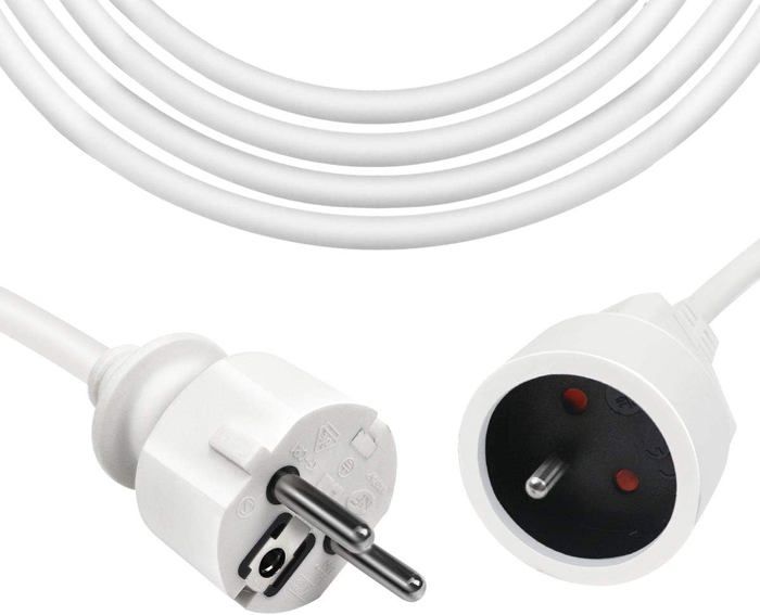 Rallonge Prolongateur électrique 3 m 16A - Section 3G1, 5 mm² - Blanc - Cdiscount Bricolage