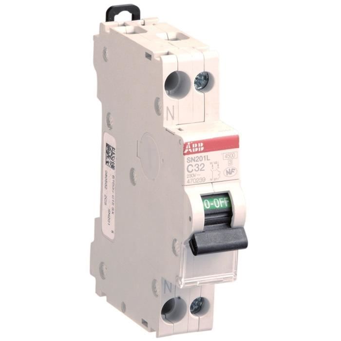 ABB Disjoncteur modulaire phase plus neutre (PH/N) 32 A - Cdiscount ...