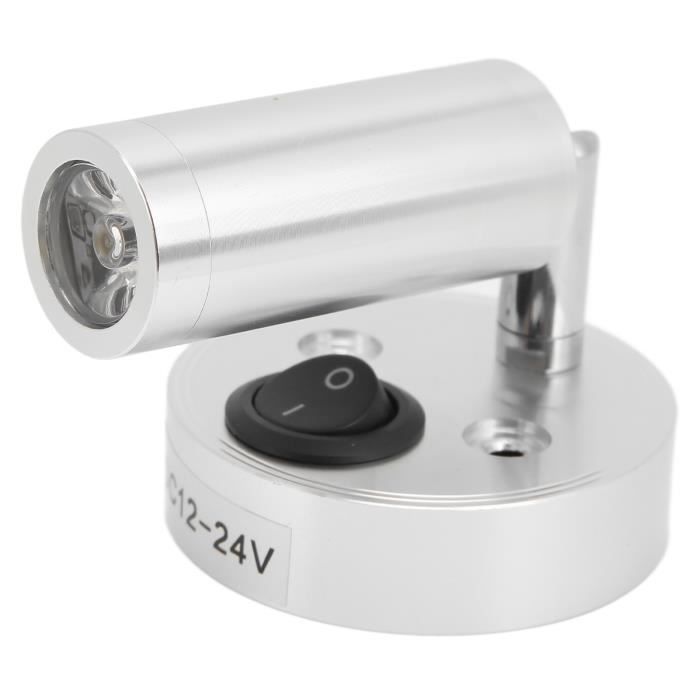 Akozon lampe de couchette pivotante à LED 12‑24V 3W LED Liseuse Chambre ...