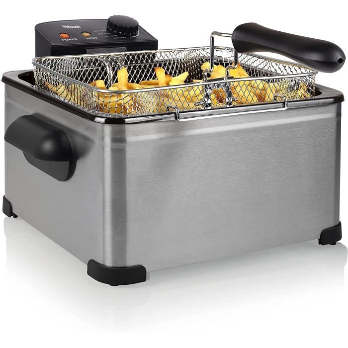 Friteuse FR-6949 - 5 L - Zone froide - 3 paniers inclus - 2 000 W, Inox ...