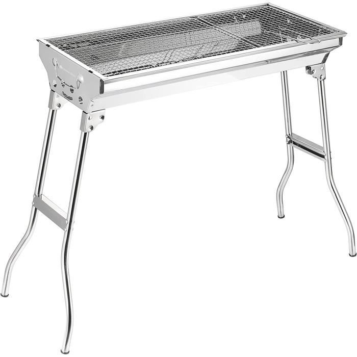 Barbecue au Charbon Portable, Pliable Inox BBQ Grille pour Pique-niques ...