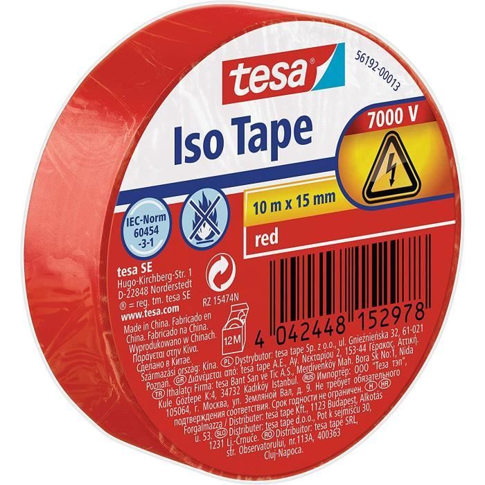 56192 Iso Tape Ruban isolant électrique 10 m x 15 mm, 56192-00013-02 ...