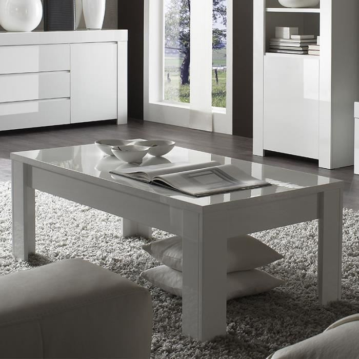 Table Basse Blanc Laque
