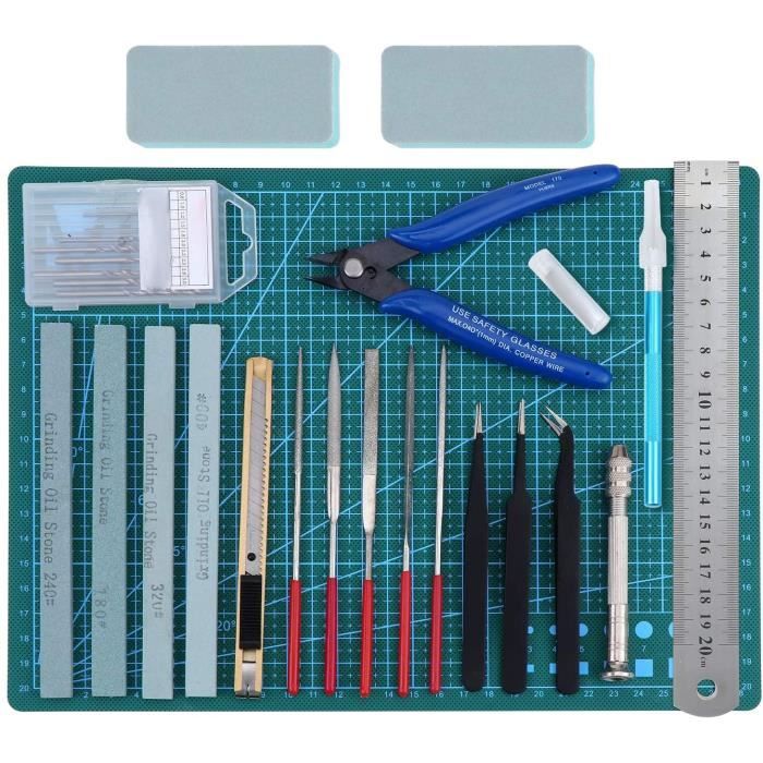 HSEAMALL Guandam Kit de 22 outils de construction pour modelisme Bandai ...
