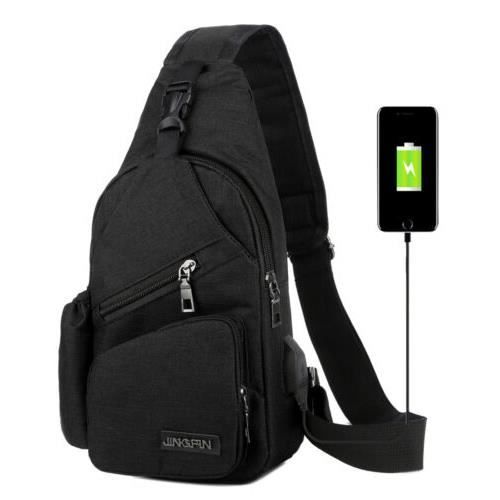 Sac banane,anti vol pour hommes, avec port USB,pour l'école,les ...