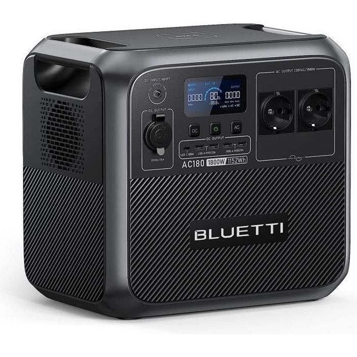 Générateur Électrique Portable BLUETTI AC180,1152Wh Batterie LiFePO4,0 ...