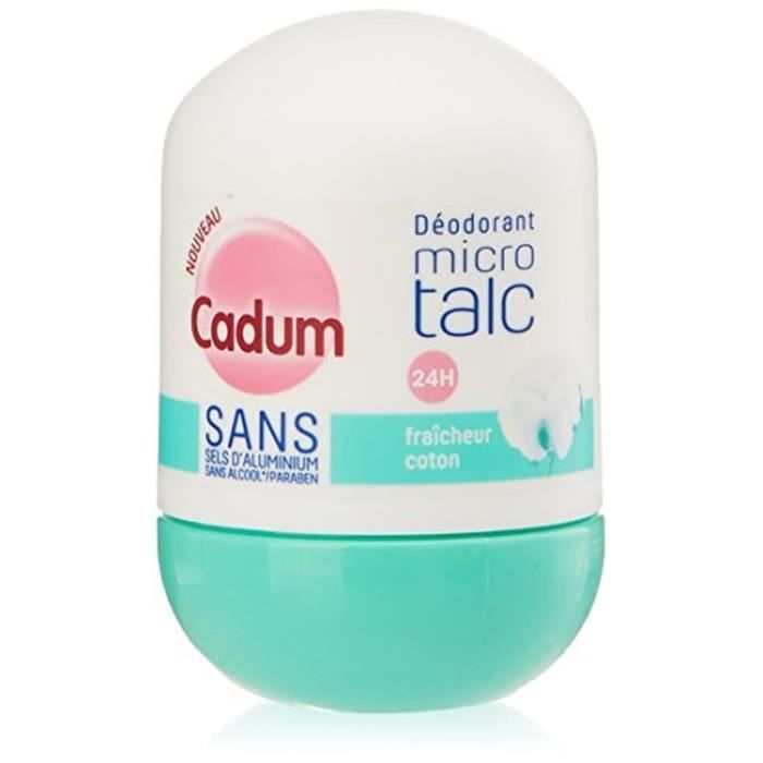 Déodorant Micro-Talc Roll-on CADUM - Fraîcheur Coton -50 ml - Cdiscount Au quotidien