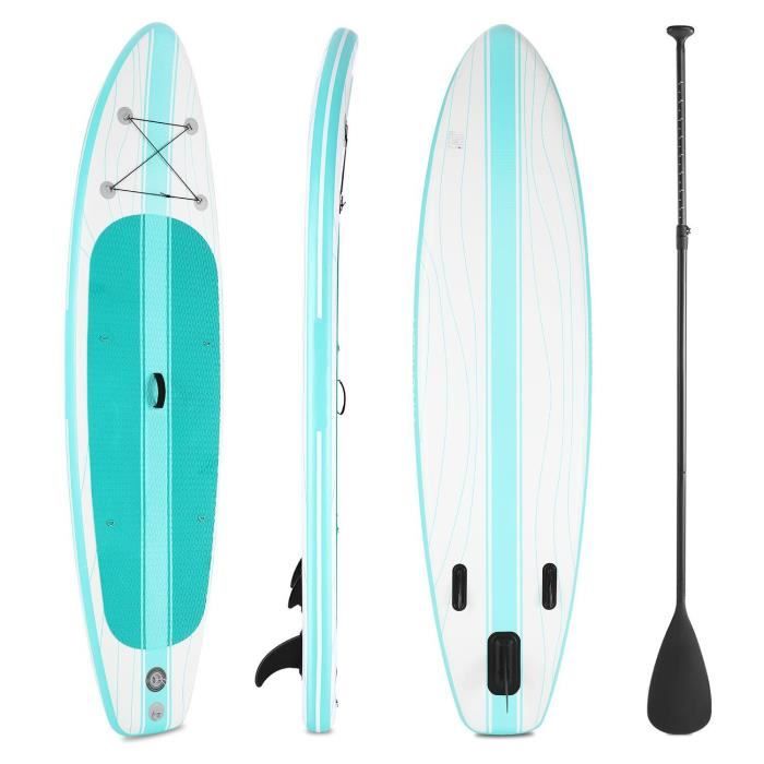 Stand up paddle gonflable 320x84x15cm Planche de surf SUP portative en ...