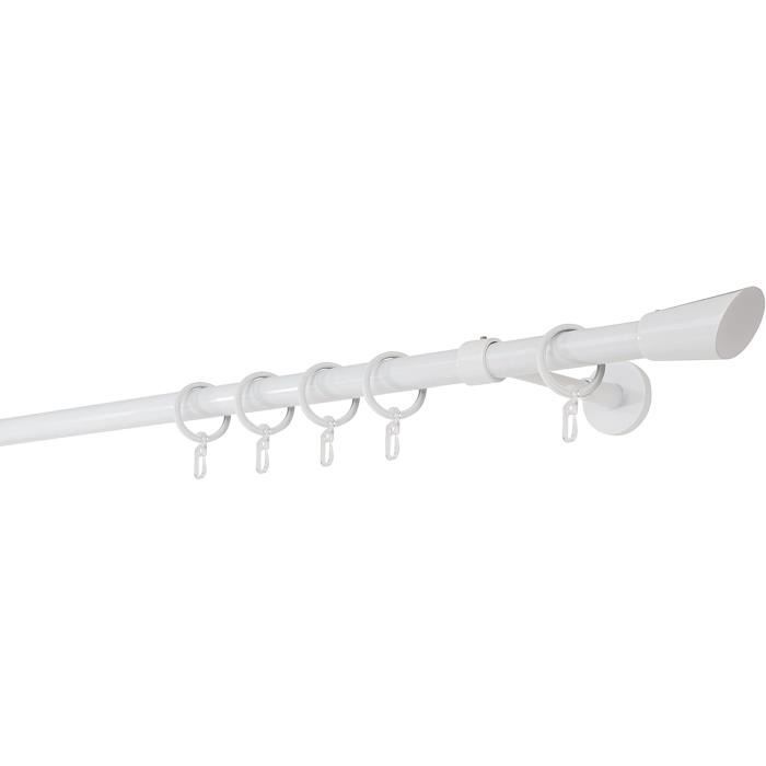 Tringle À Rideaux Sur Mesure 20 Mm - 1 Voie - Supports Muraux - Supports De Plafond - 14 Cm ...