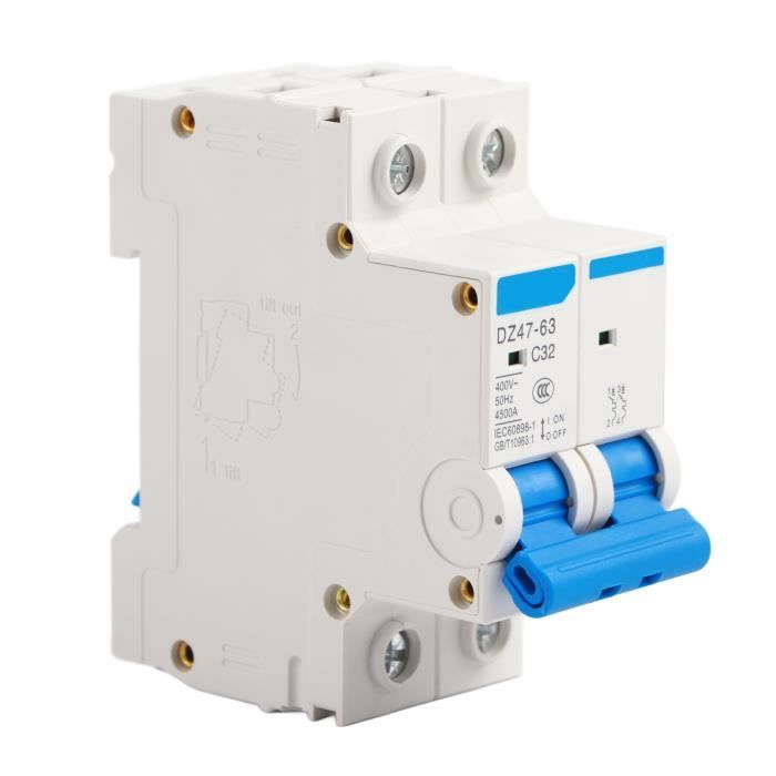 Cikonielf RCCB 32A DZ47‑63 Disjoncteur différentiel 2 pôles 32 A RCCB ...