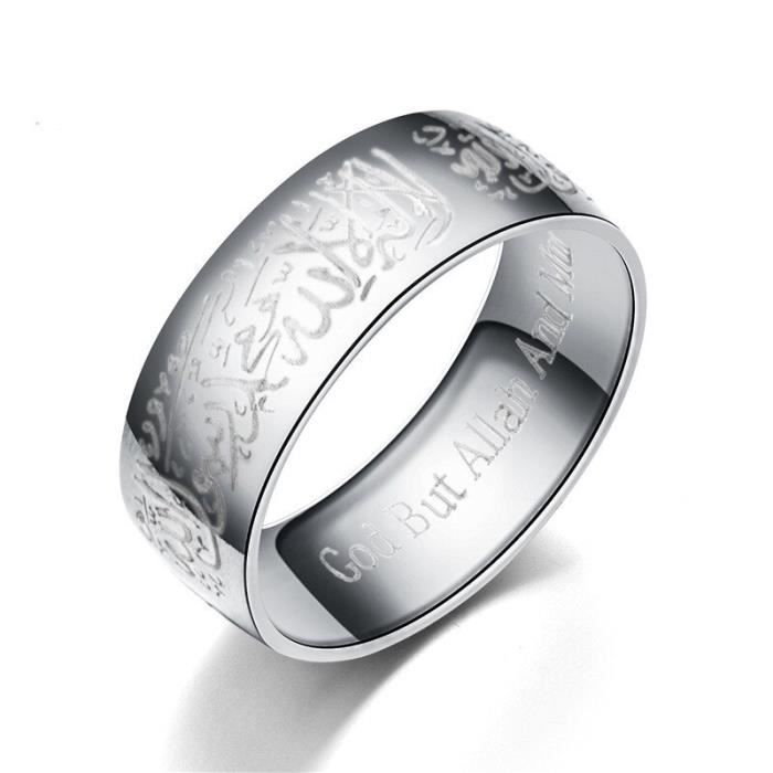 Diademe EAFK6 Titane acier coran Messager anneaux musulman religieux ...
