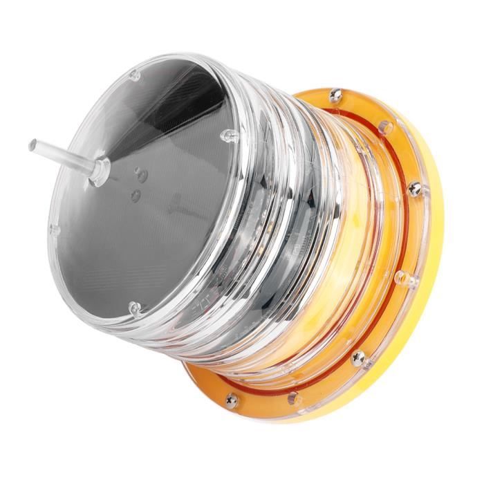 Lampe solaire marine Feu de signalisation solaire clignotant rouge à ...