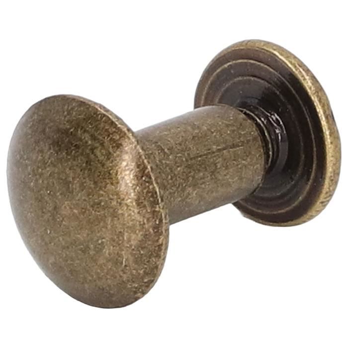 Fdit goujons à rivets en métal 200 ensembles de vis de reliure de livre ...