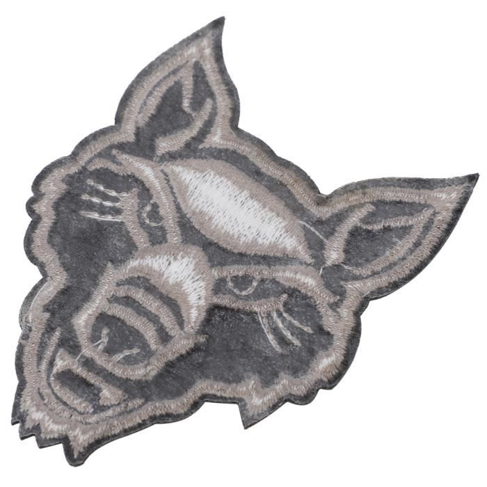 Patch loup 6 pièces mignon loup Cub Patch tête de loup fer sur appliques bricolage t-shirt ...