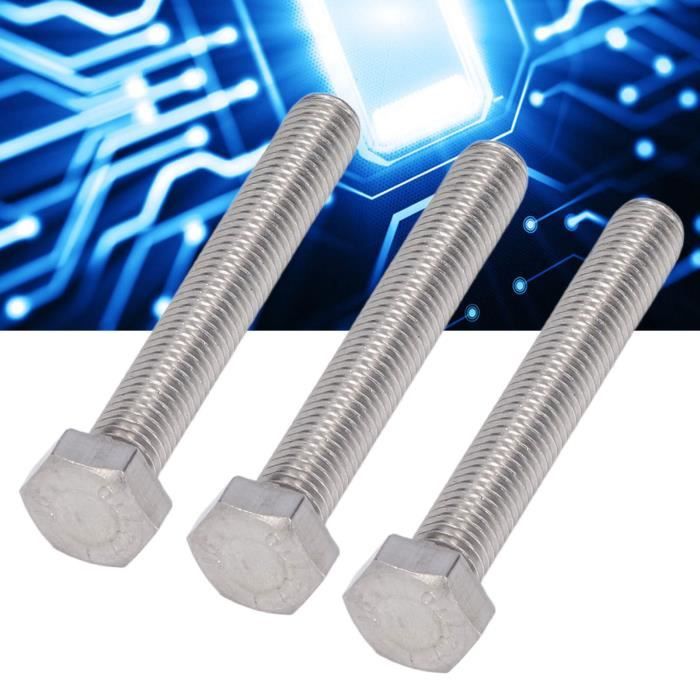 JIN-20PCS Boulon hexagonal filetage grossier vis de réglage boulons ...