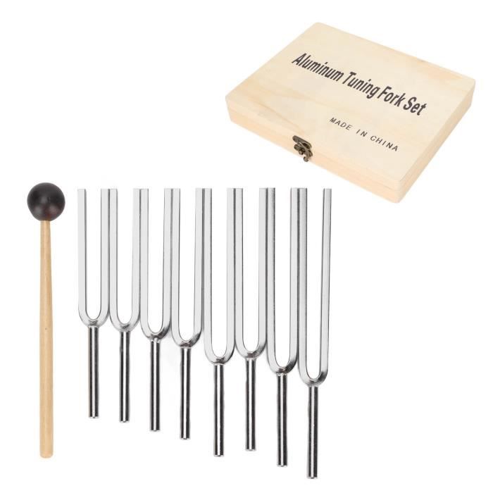 KIMISS Ensemble de diapasons Kit de diapason Chakra en acier inoxydable ...