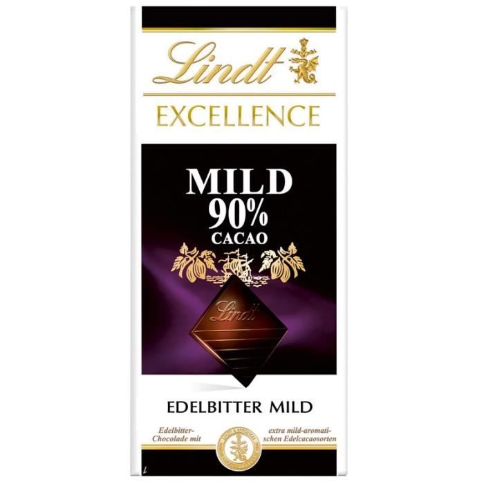 Lindt Excellence, Mild, cacao et chocolat, 20 pcs - Cdiscount Au quotidien