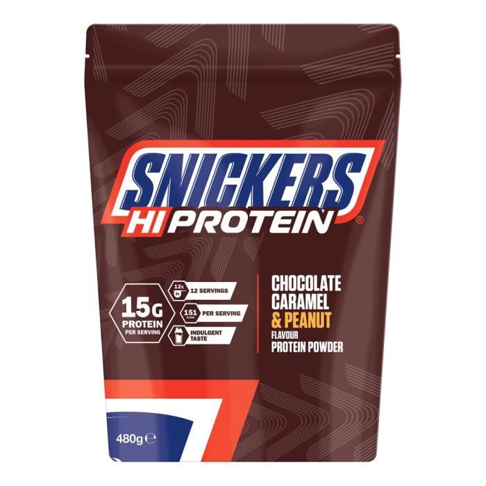 Whey concentrée Mars - Snickers Hi-Protein Powder - Chocolate Caramel ...