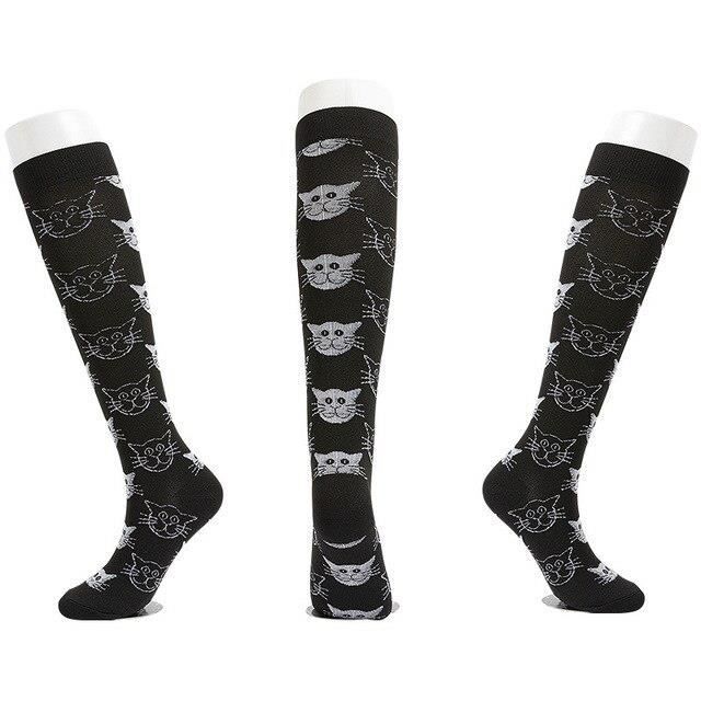 Bas de Compression couleur unie varices soutien des jambes extensibles ...