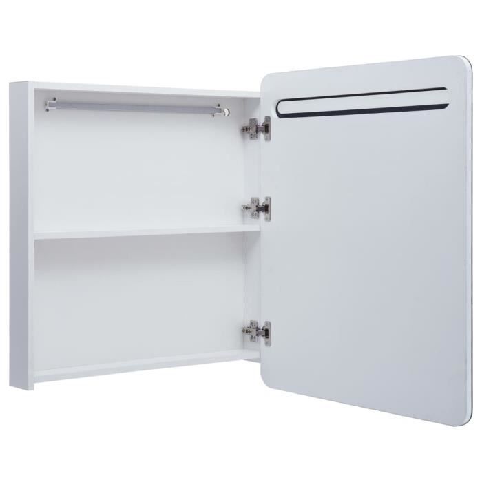 ABB Armoire de salle de bain à miroir LED 68x9x80 cm - Qqmora ...