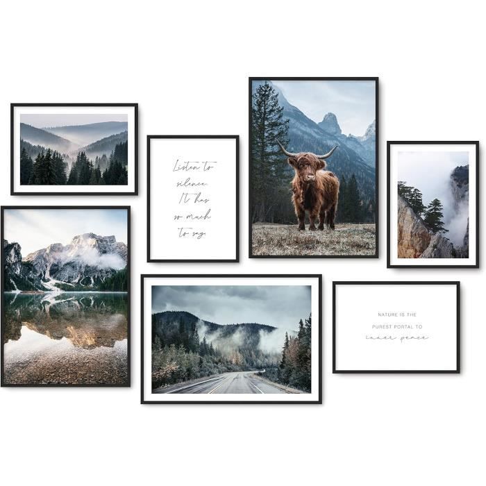 Lot De 7 Posters De Qualité Supérieure-Images Assorties Dans Un Élégant ...