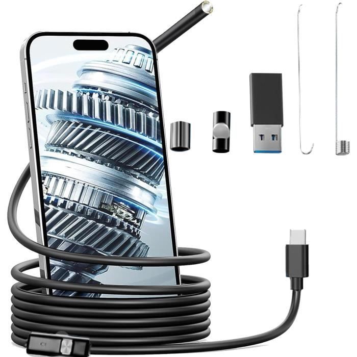 Endoscope D'Inspection, Wifi Caméra Endoscopique, Usb Caméras D'Inspection Avec 6 Lumières Led ...