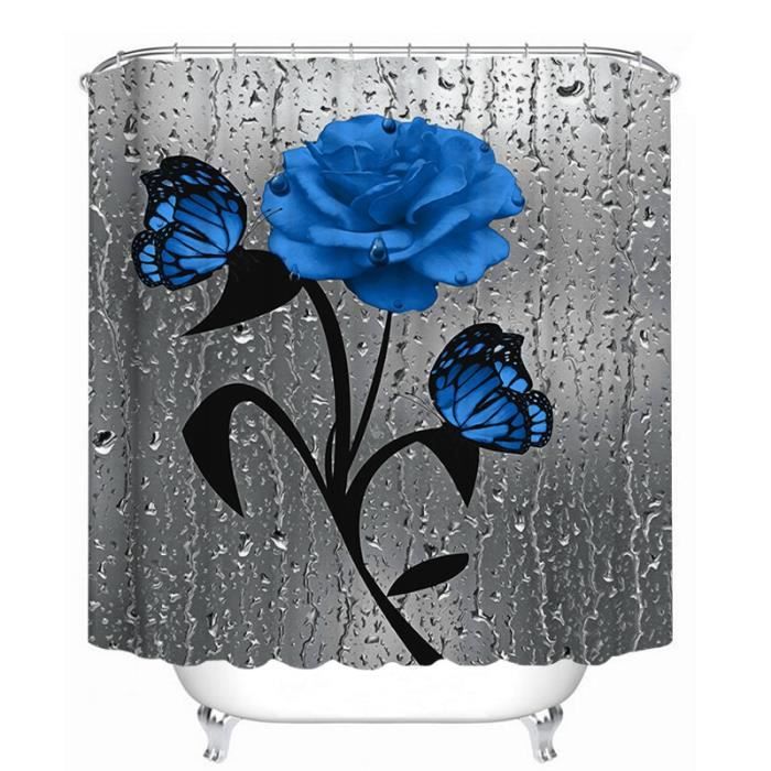 E Shower Curtain -ensemble de salle de bain avec imprimé 3D de ...
