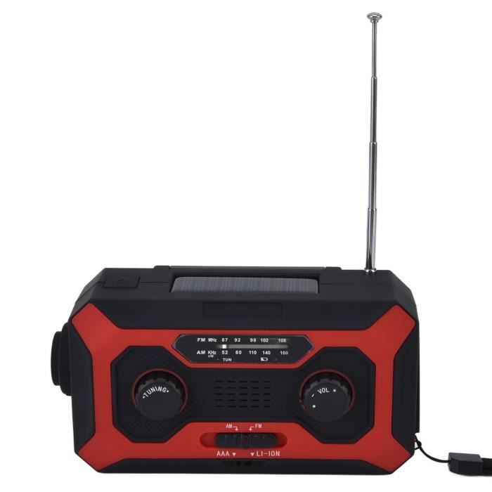 Zerone Emergency Radio, LED Flashlight Survival Portable Radio Solar ...