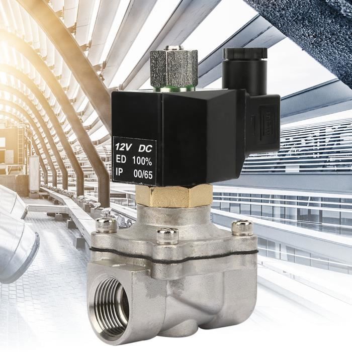 Électrovanne d'eau lectrovanne électrique en acier inoxydable normalement ouverte 2S-200-20 G3/4 ...