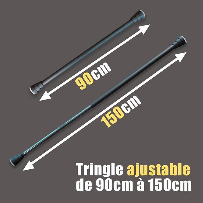 Tringle à rideau fixation par pression extensible sans perçage sans ...