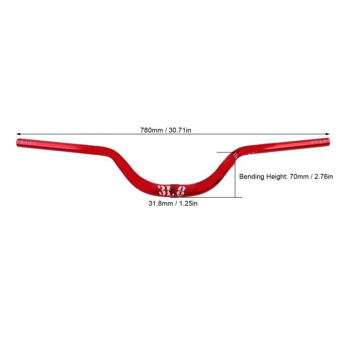 TIM® Guidon rehaussé de VTT avec grands angles horizontaux780mmguidon ...