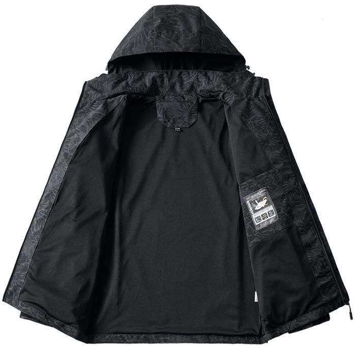 Veste de Ski Femme Softshell Camouflage Léger avec Capuche Coupe-vent ...