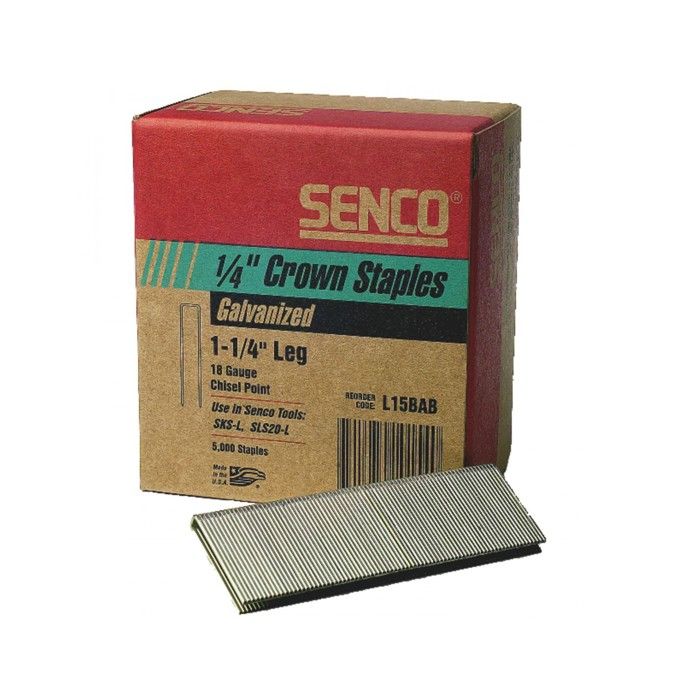 Agrafe - SENCO - L11BAB - 20 mm - Fil galvanisé Sencote - Boîte 5000 ...